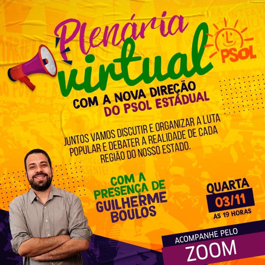 PLENÁRIA COM A NOVA DIREÇÃO ESTADUAL DO PSOL - PSOL SP